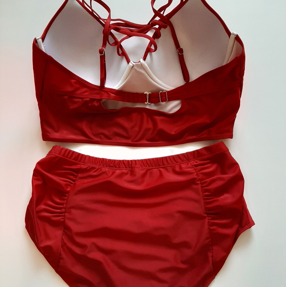 Sexy Plus Size High Waist Bikini Swimsuit Sz 14 18 Gem